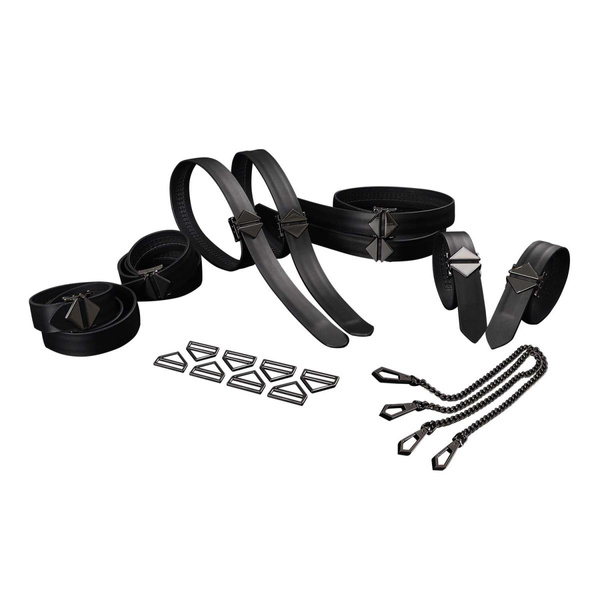 LOCKINK 8-Bondage-Straps Restraint Set Black | | Sklep internetowy Secret Place